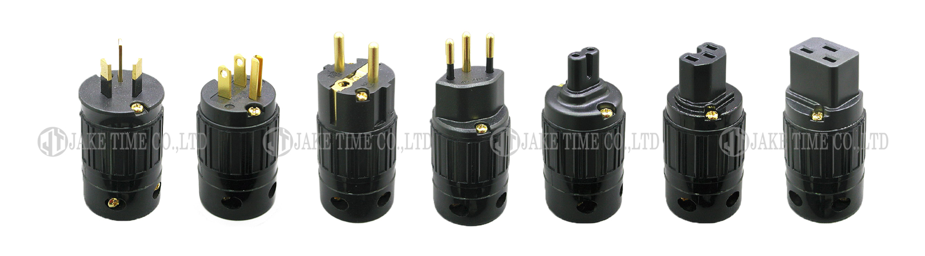 Audio Schuko Plug 音响级欧规电源插头 黑色, 镀金 线径 17mm - 购买Schuko, 音响级插头插座, 音响用电源插头 ...